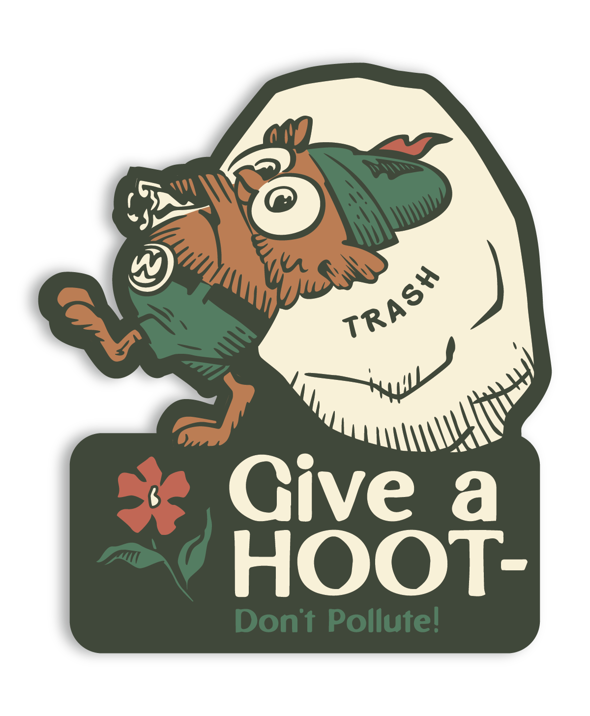 Give A Hoot, Don't Pollute Sticker – The Landmark Project