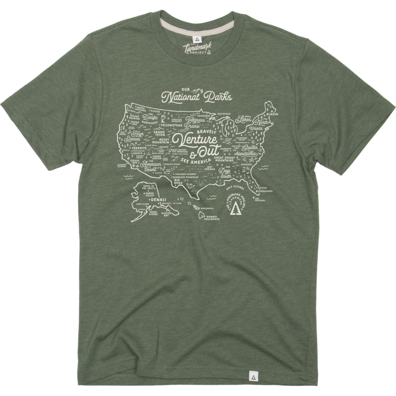 NPS Map Unisex Short Sleeve Tee – The Landmark Project