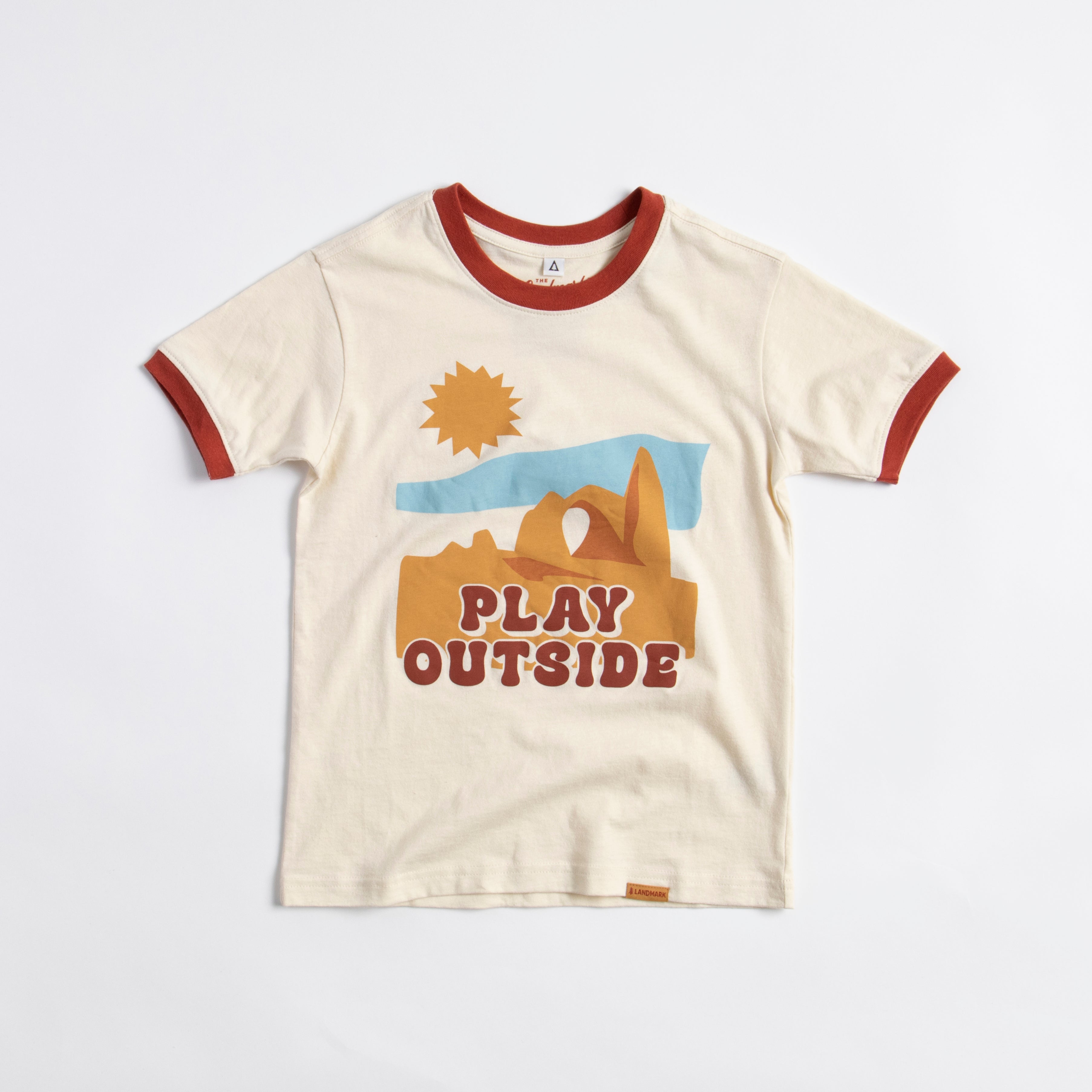 Play Outside Youth Short Sleeve Ringer Tee – The Landmark Project