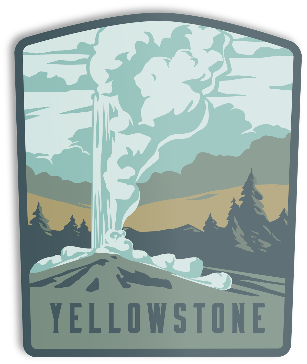Yellowstone National Park Sticker – The Landmark Project