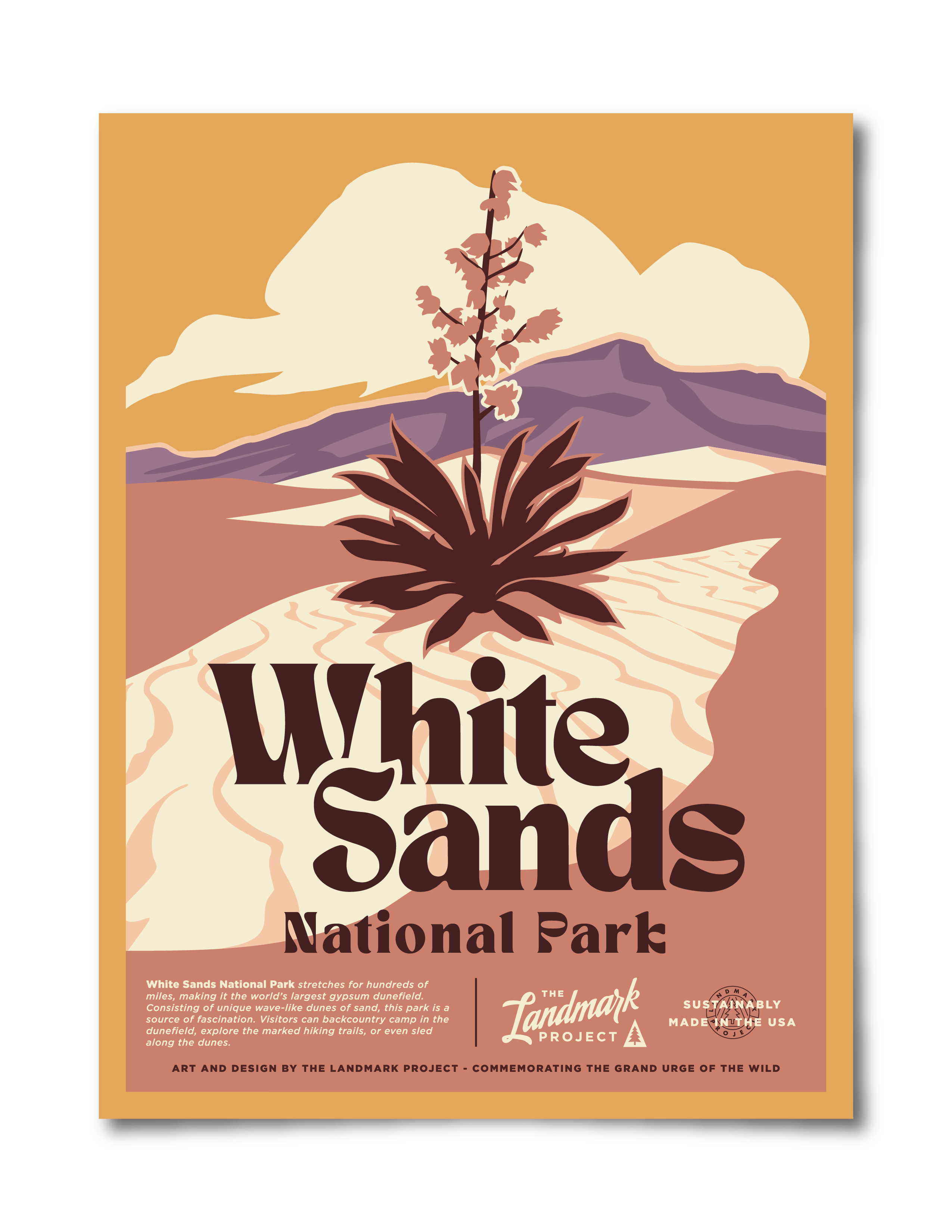 White Sands National Park poster – The Landmark Project