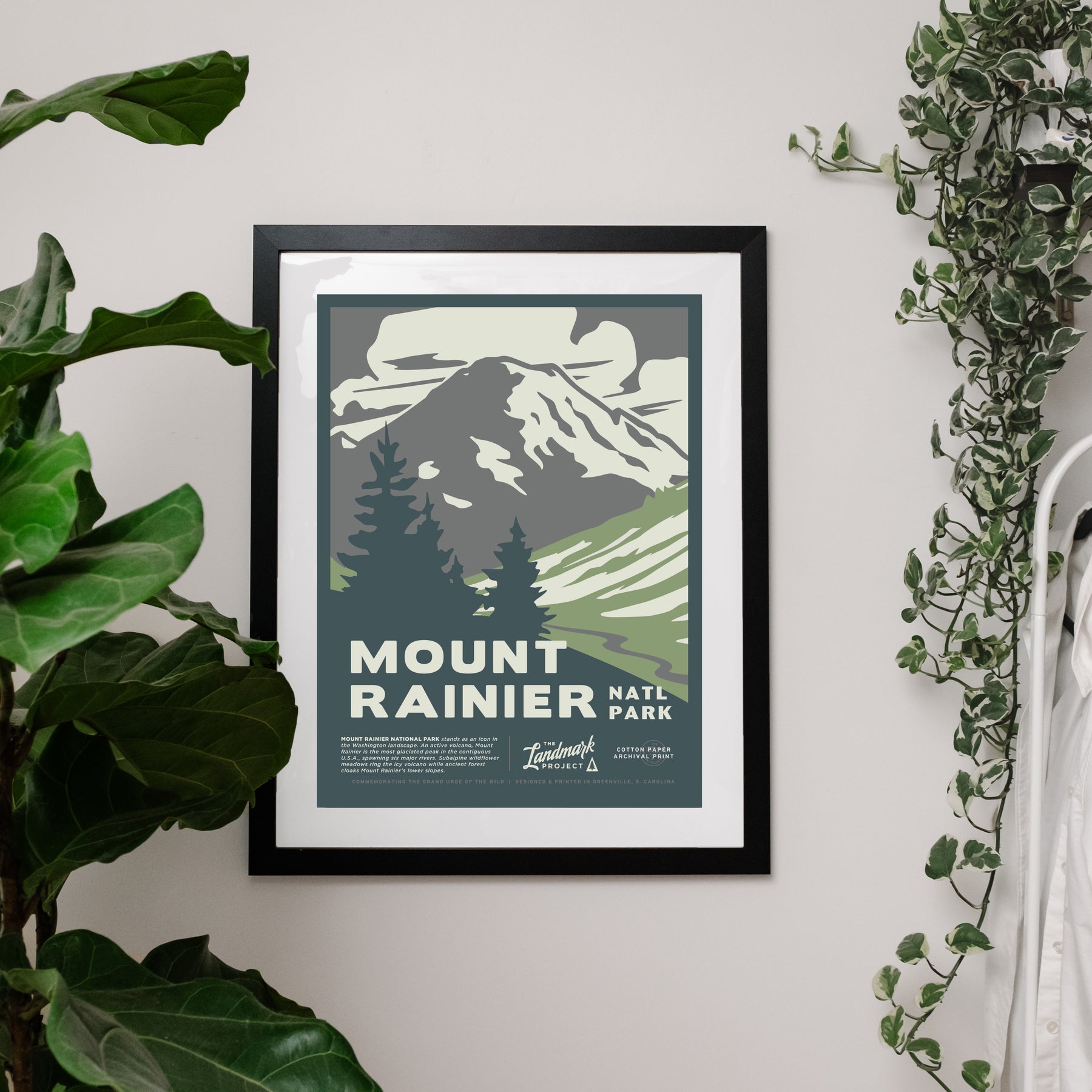 Mount Rainier National Park Poster – The Landmark Project