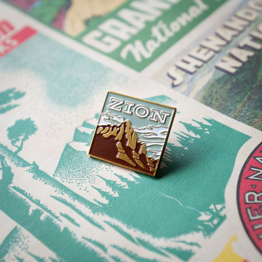 Zion National Park Enamel Pin – The Landmark Project